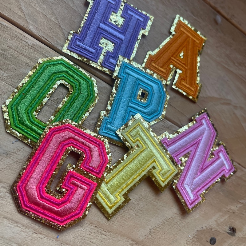Embroidered Letter Patches - Etsy
