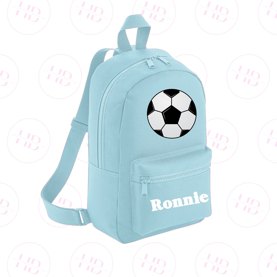 Personalised Football Soccer Ball Backpack With Custom Name Customised ...
