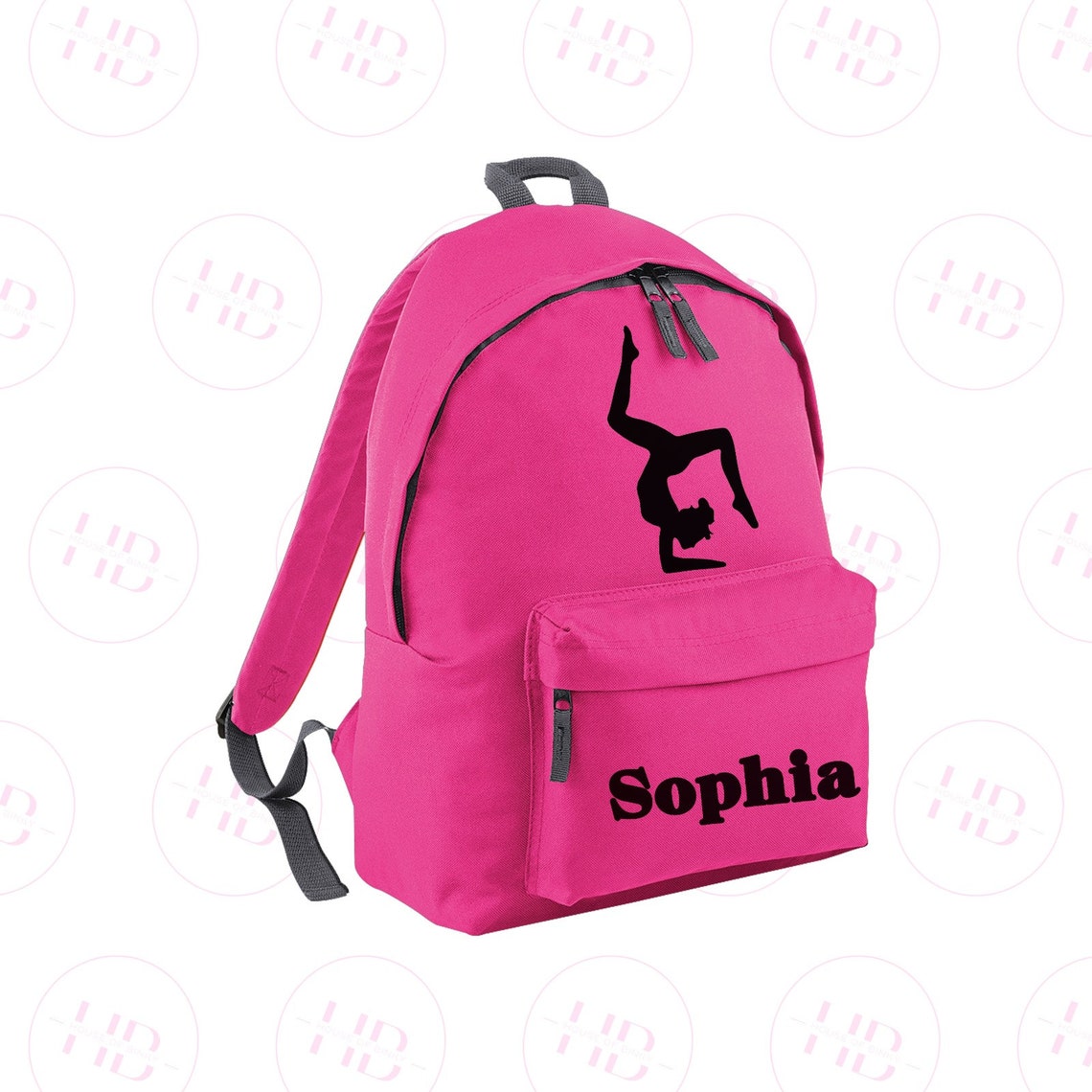 Personalised Gymnastic Backpack Customised Bags Kids Preschool Nursery ...
