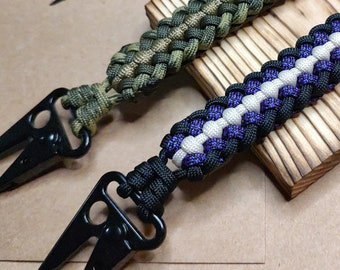 Paracord Keychain Carry Handle Tactical Rope Lanyard Duty Keychains ...