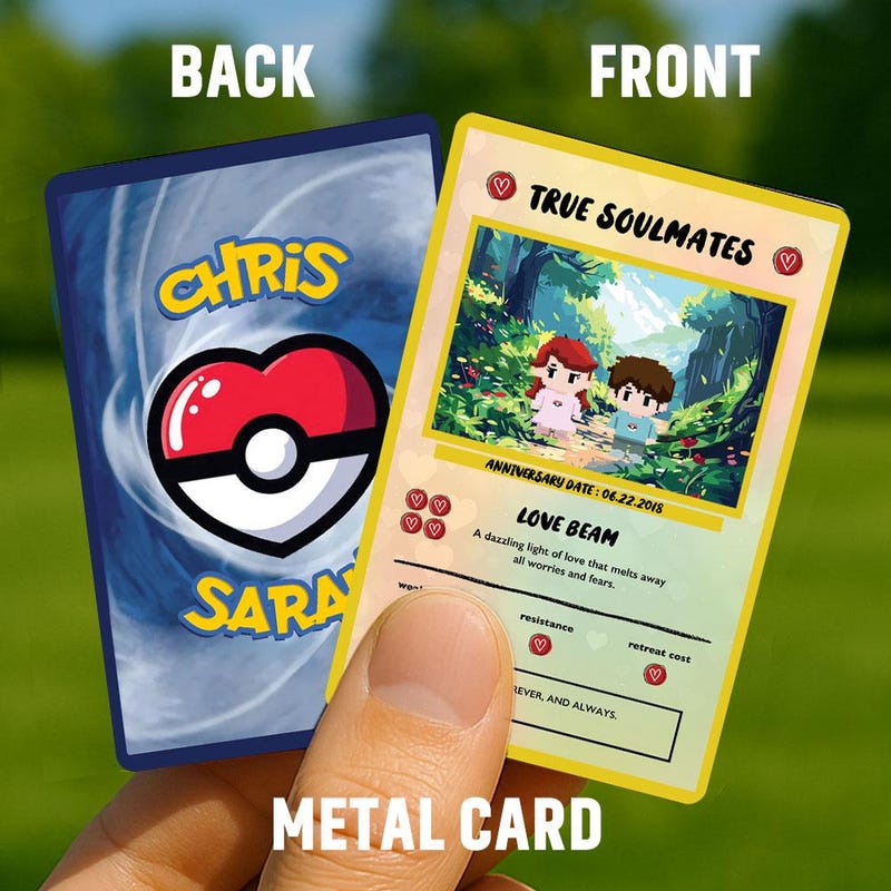 Custom Couple Pokémons Cards - Etsy