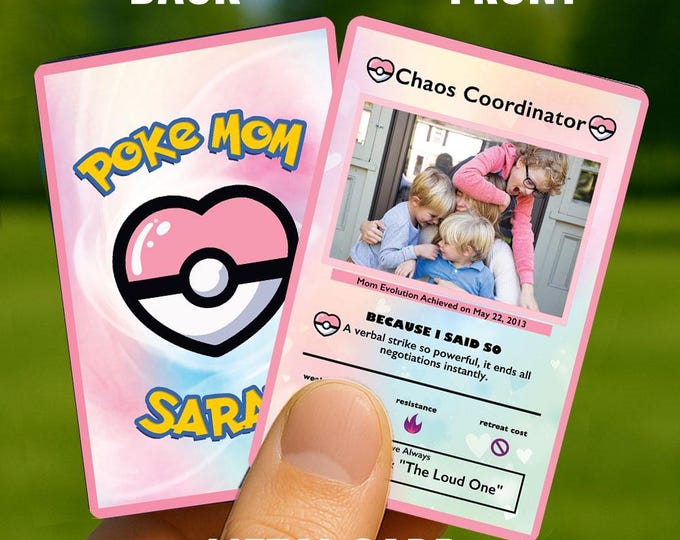 Father's Day Pokemon Card, Custom Pokemon Card, Gift for Dad, Father's ...