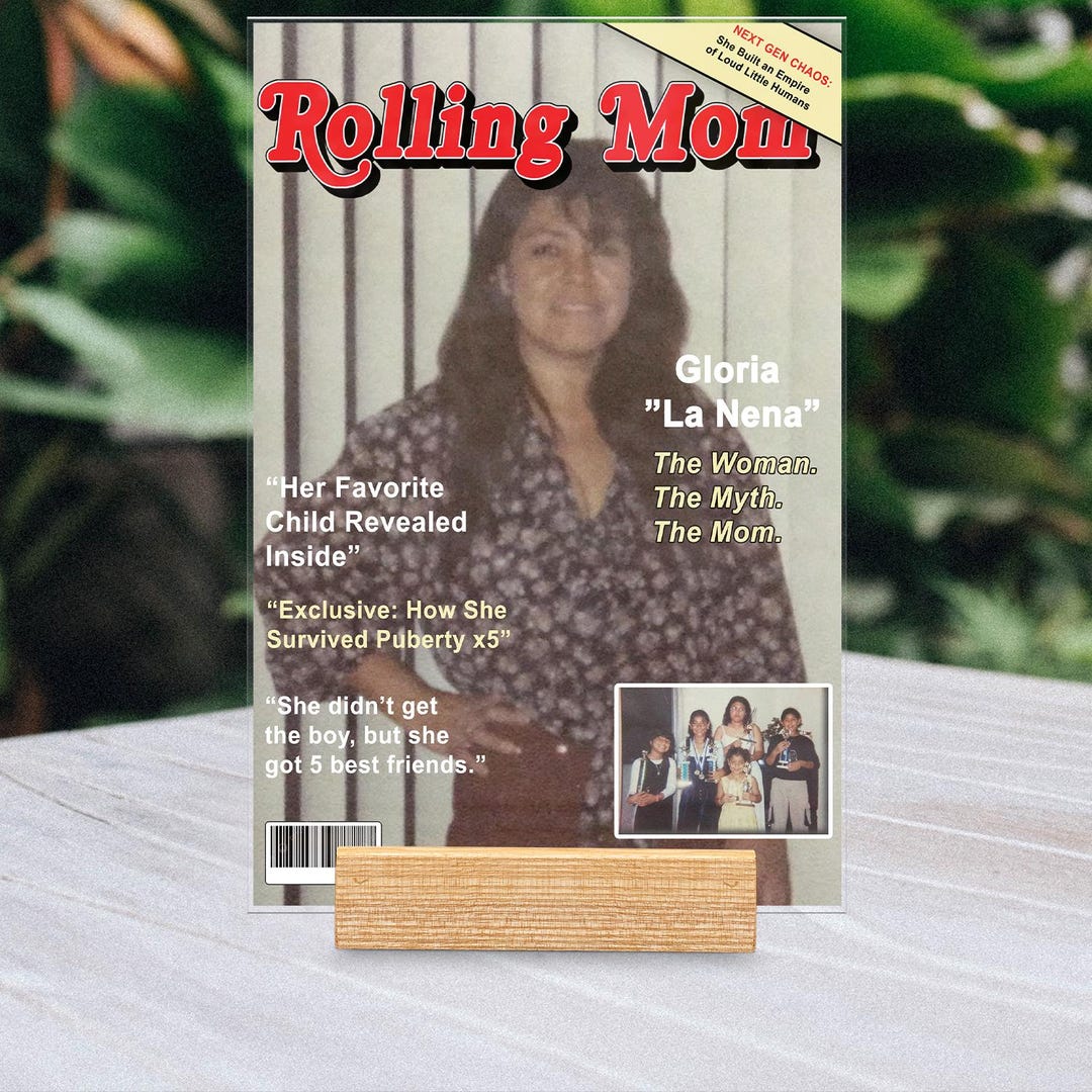 Personalized Mother's Day Gift, Rolling Mom Magazine Cover – Nostalgic ...