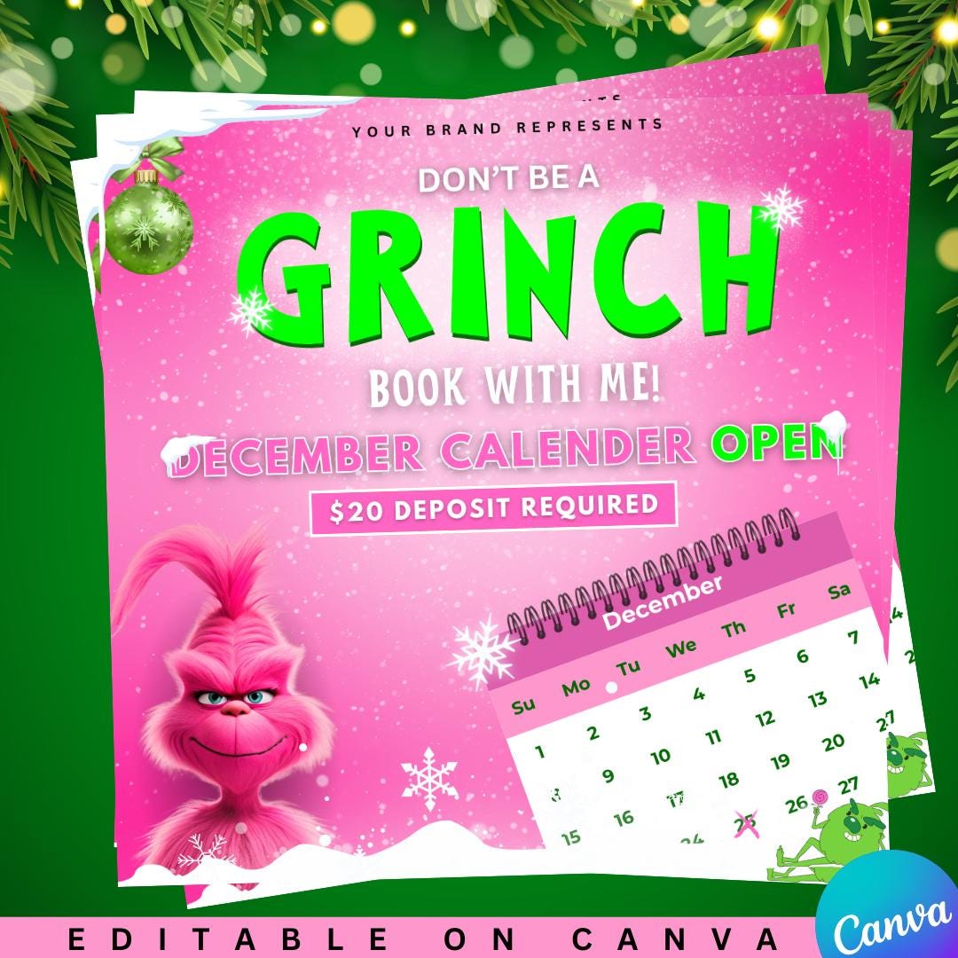 December Bookings, December Booking Flyer, Christmas Booking Flyer ...