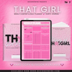 Digital Planner, Content Planner, Influencer, Calendar, Social ,12 Month Dateless Digital ...