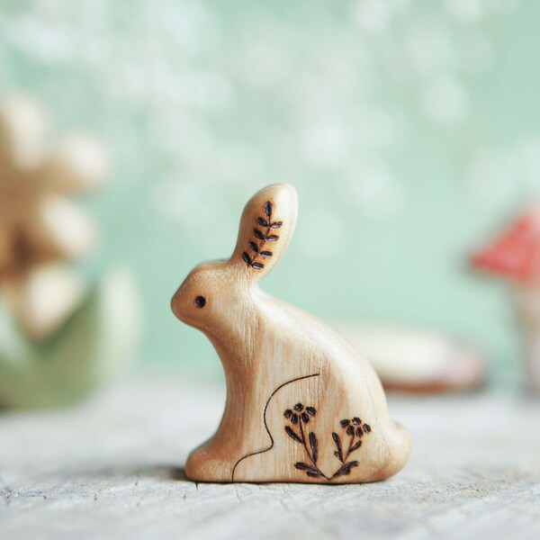 Wooden Rabbit Toy - Etsy