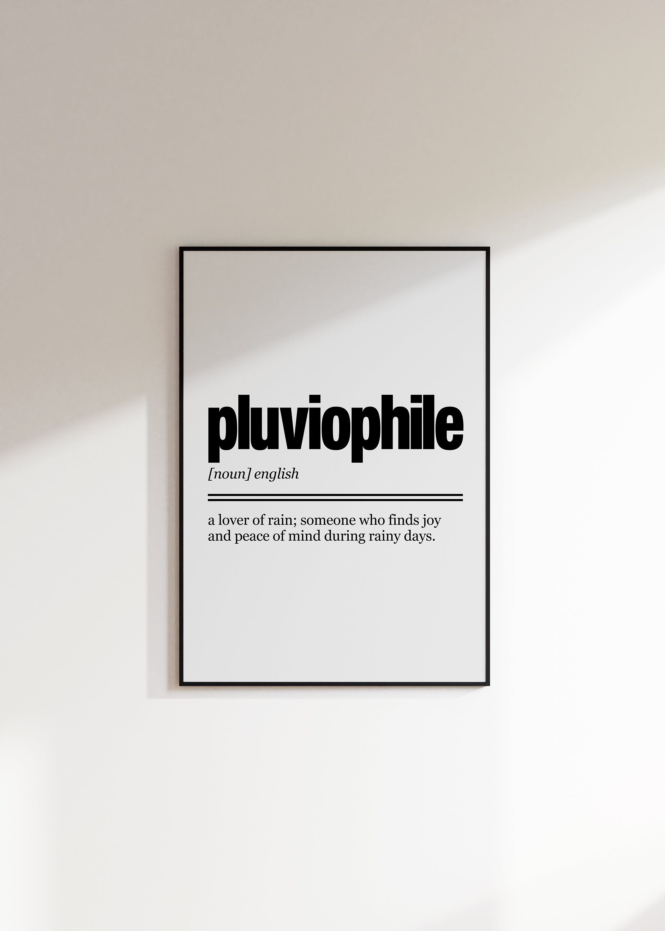 Pluviophile Word Definition Print | Art Print | Word Definition Poster ...
