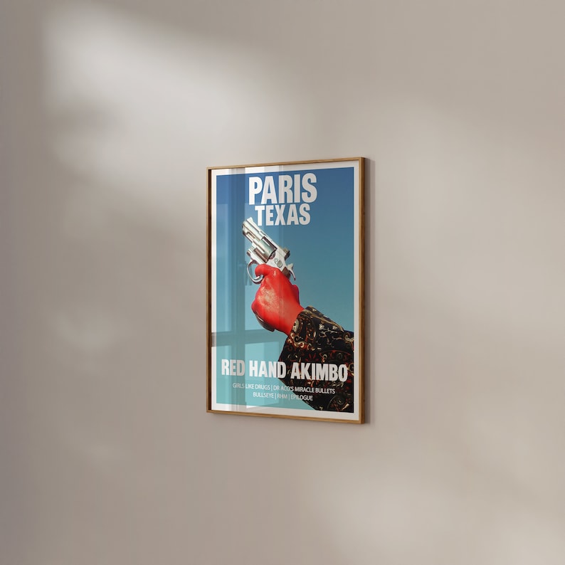 Paris Texas - Red Hand Akimbo Album Poster - V3 | Art Print | Music ...