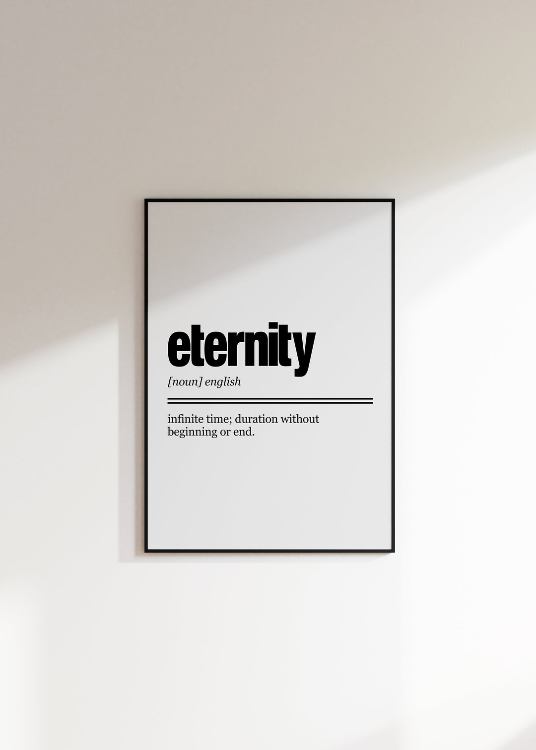 Eternity Word Definition Print | Art Print | Word Definition Poster ...