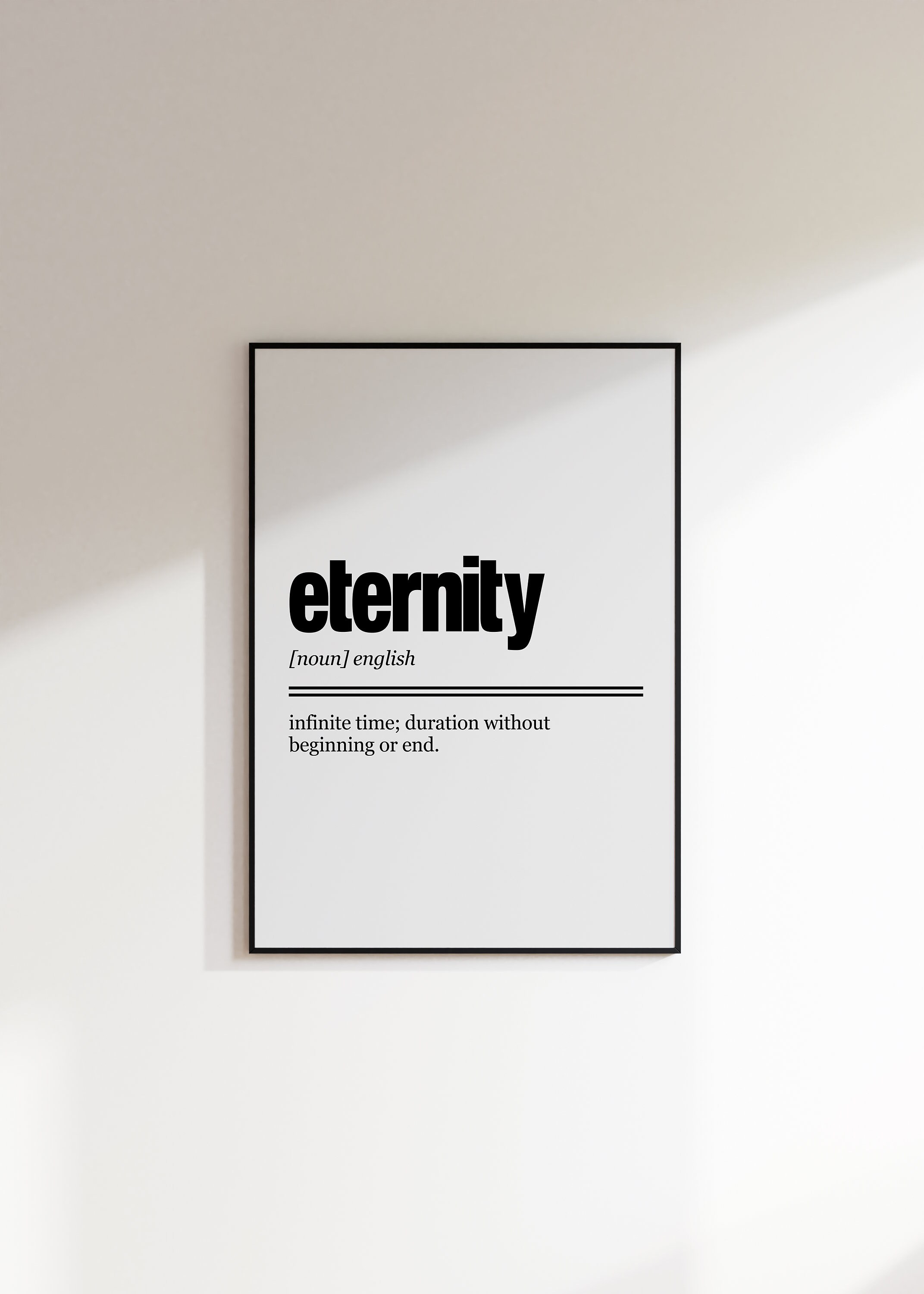 Eternity Word Definition Print | Art Print | Word Definition Poster ...