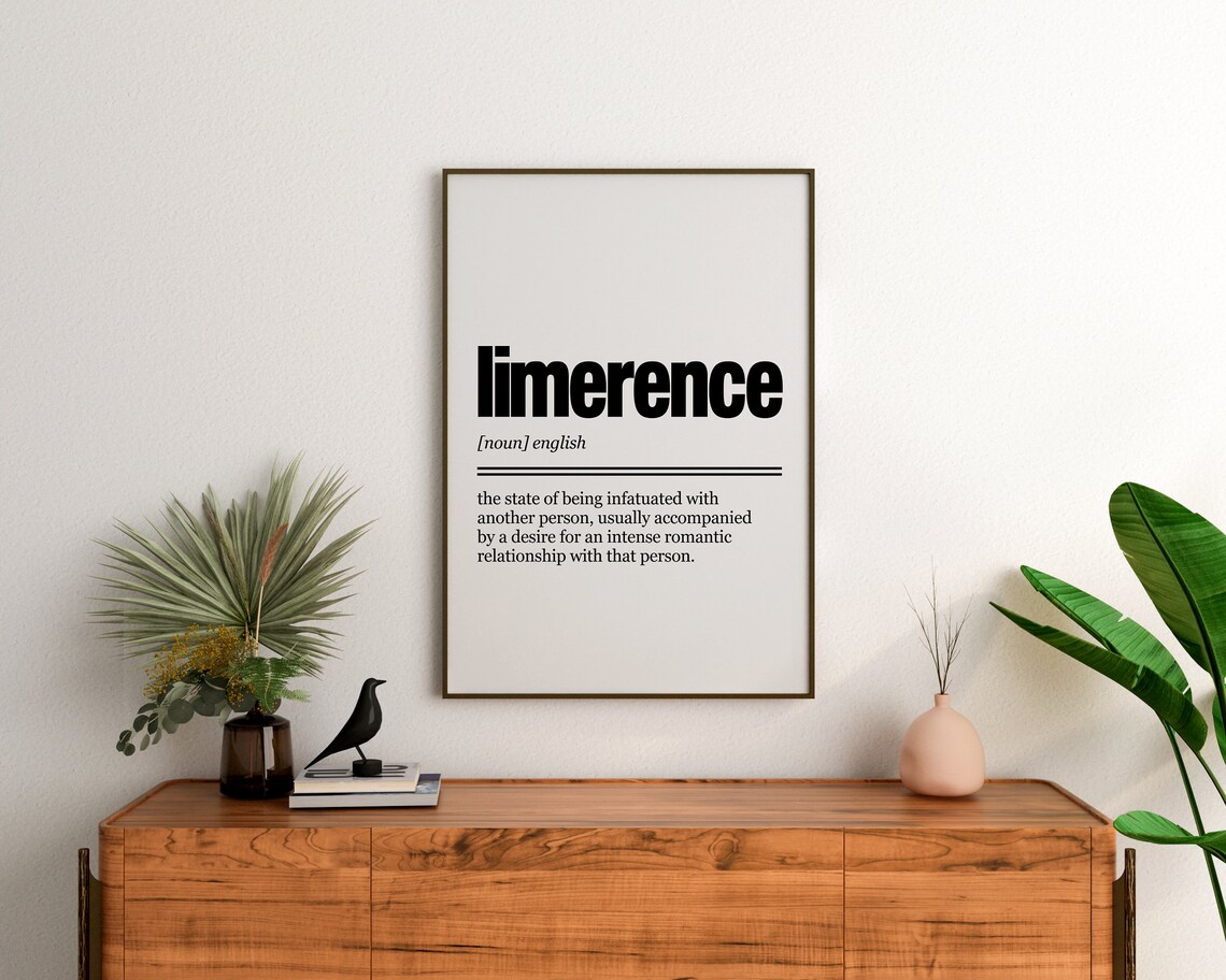 Limerence Word Definition Print | Art Print | Word Definition Poster ...