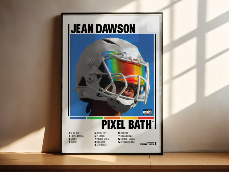 Jean Dawson - Pixel Bath Album Poster - V4 | Art Print | Music Poster ...