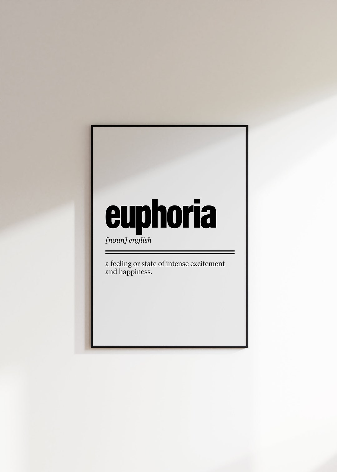 Euphoria Word Definition Print | Art Print | Word Definition Poster ...
