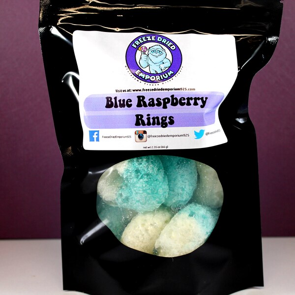 Freeze Dried Blue Raspberry Rings - Etsy