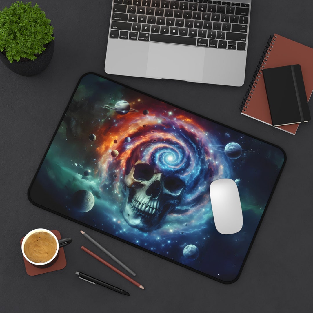 Skull Desk Mat, Cosmic Skull Deskmat, Space Deskmat, Beautiful Skull ...