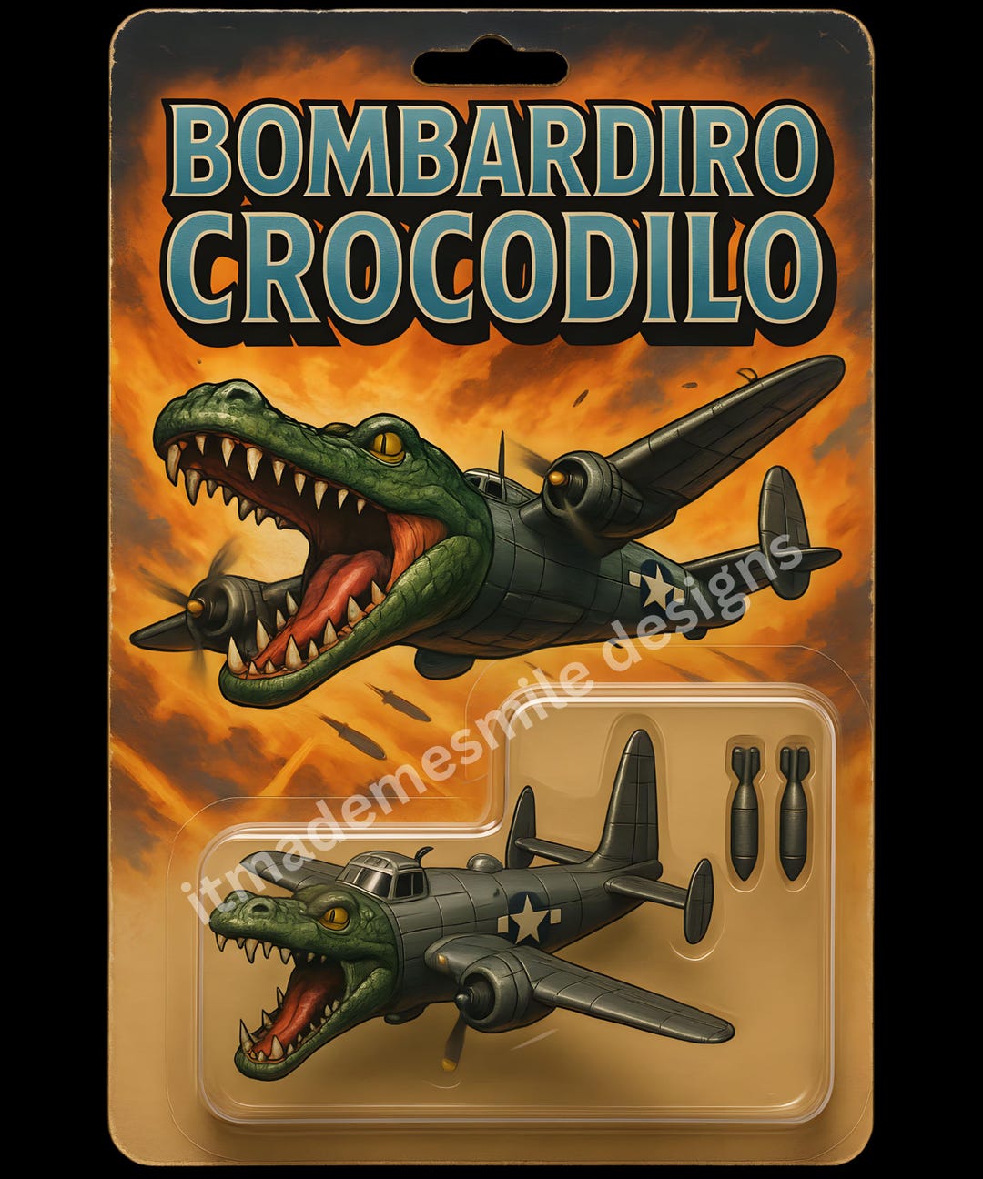Italian Brainrot PNG Action Figure Download Bombardiro Crocodilo Funny ...