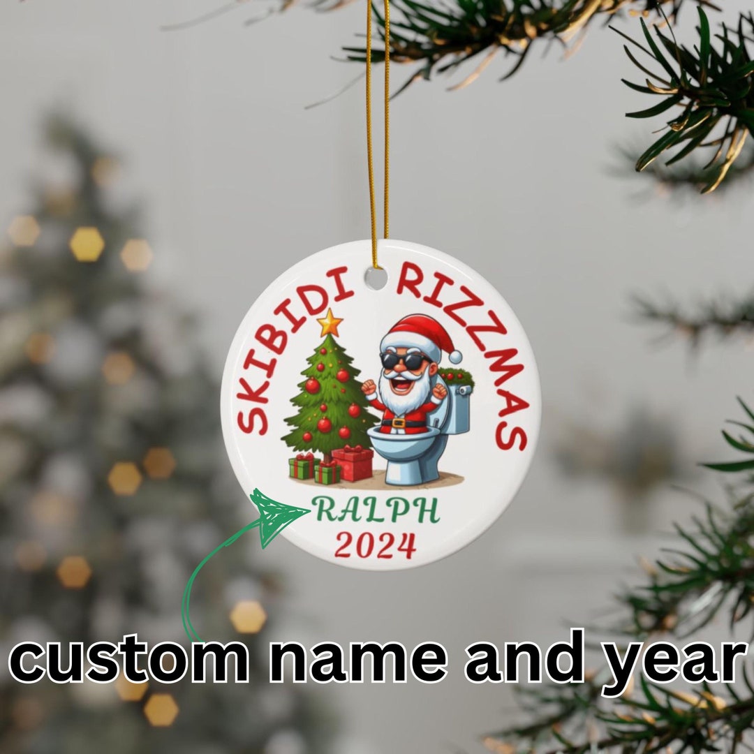 Custom Skibidi Rizzmas Ornament Funny Christmas Ornament Rizzmas Meme ...