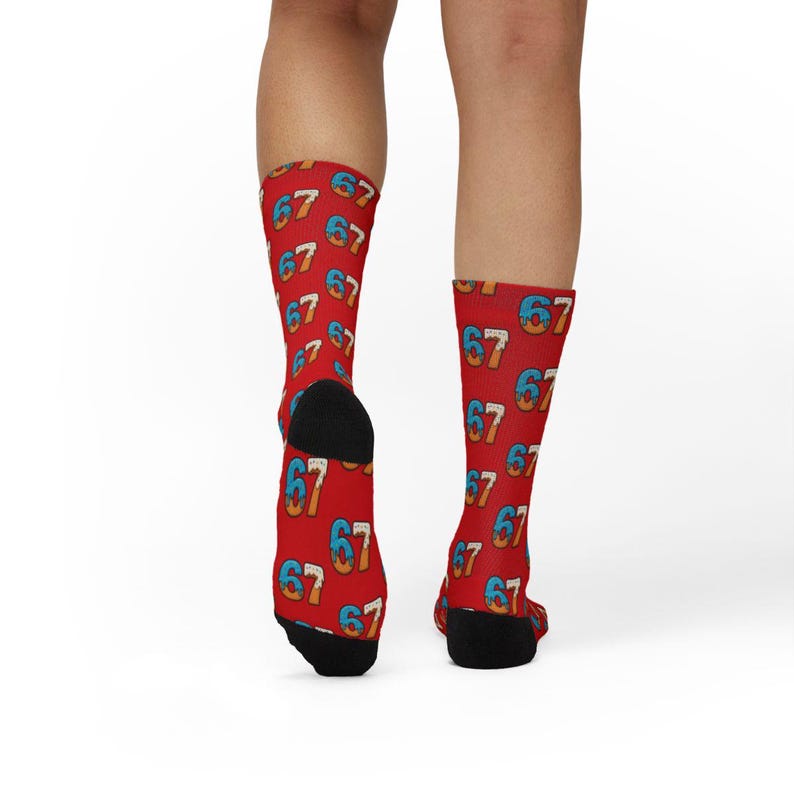 67 Socks Funny 67 Ice Cream Drip Socks Gift Six Seven Meme Funny Mason ...