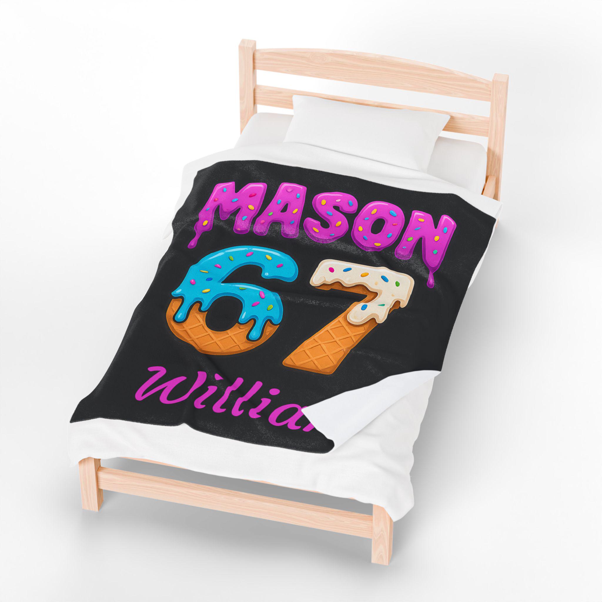 Personalized Mason 67 Blanket Custom Gift Blanket Mason 67 Ice Cream ...