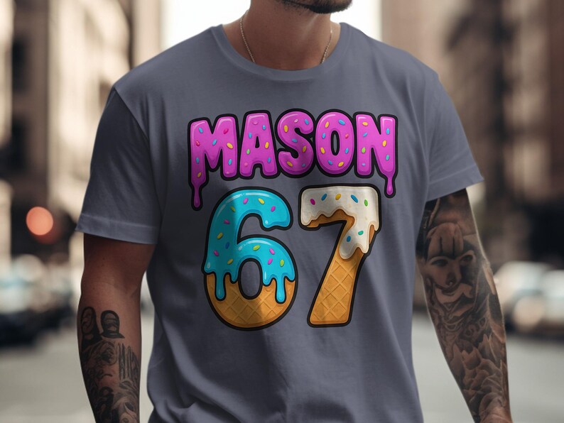 Mason 67 T Shirt Comfort Colors Funny Mason 67 Ice Cream Drip Shirt ...