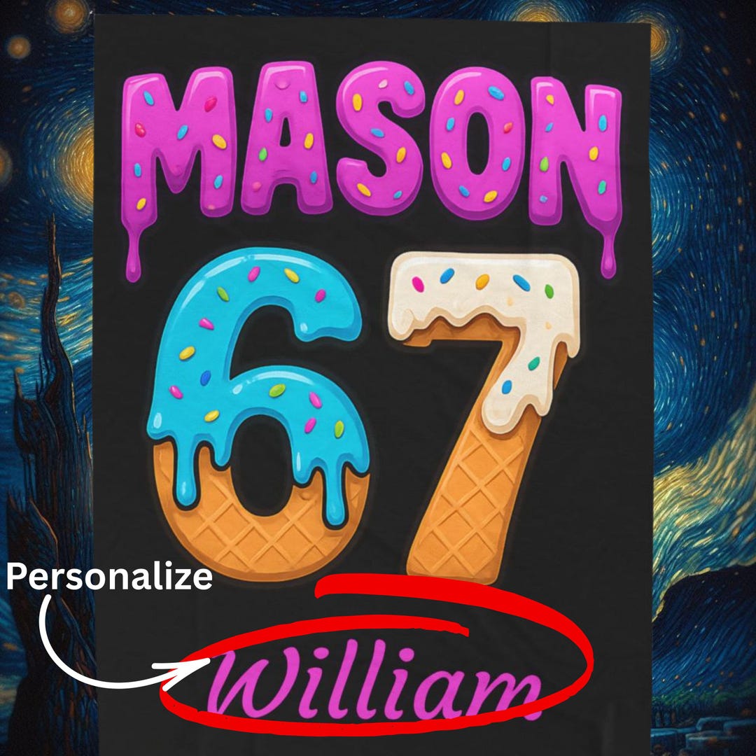 Personalized Mason 67 Blanket Custom Gift Blanket Mason 67 Ice Cream ...
