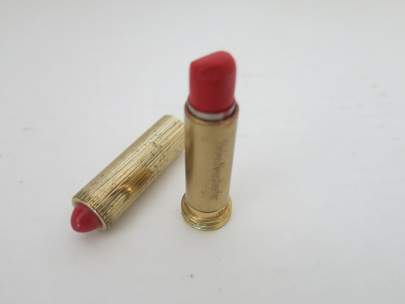 2 Vintage Lipsticks: 1940's - 1950's Metal Helen Neushaefer Goldtone ...