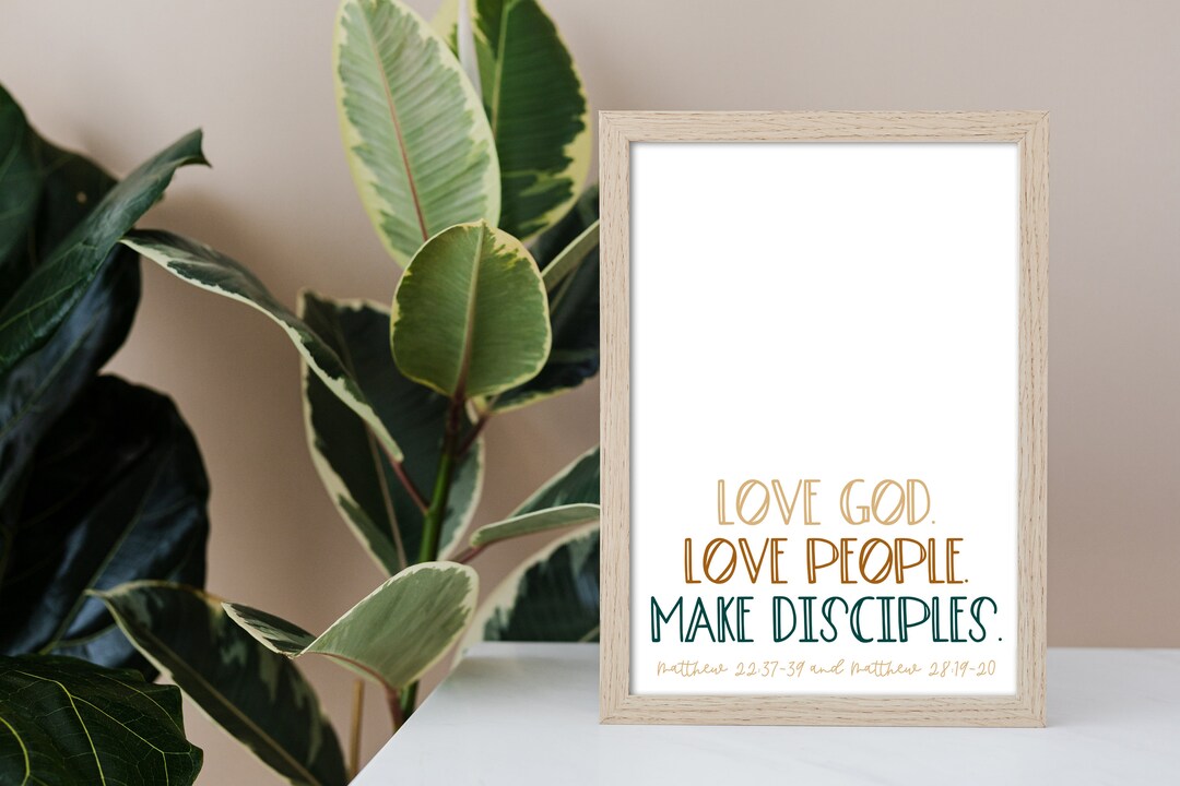 Christian Art Print | Matthew 22:37-39, 28∶19-20 (digital Download) - Etsy