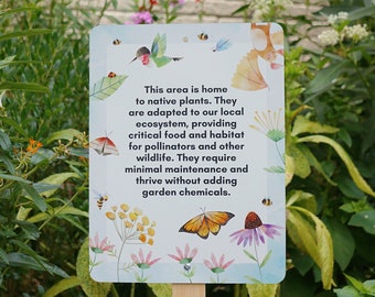 Native Plant Garden Yard Sign - Etsy