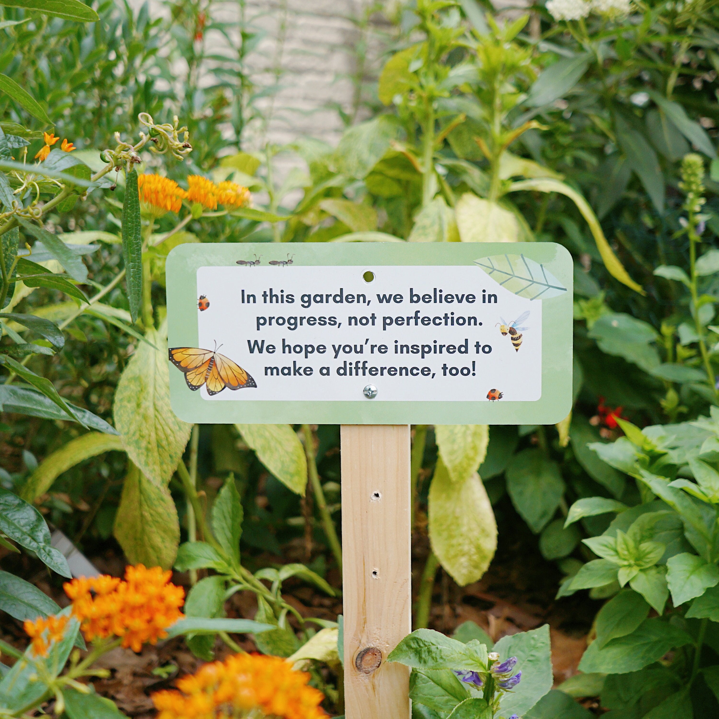 Progress, Not Perfection, Native Garden Yard Sign - Etsy
