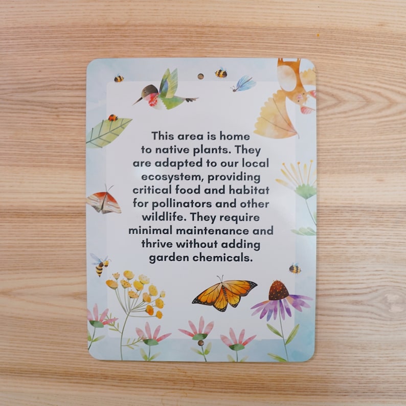 Native Plant Garden Yard Sign - Etsy