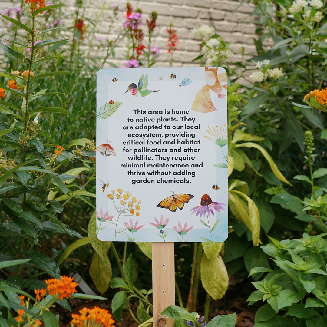 Native Plant Garden Yard Sign - Etsy