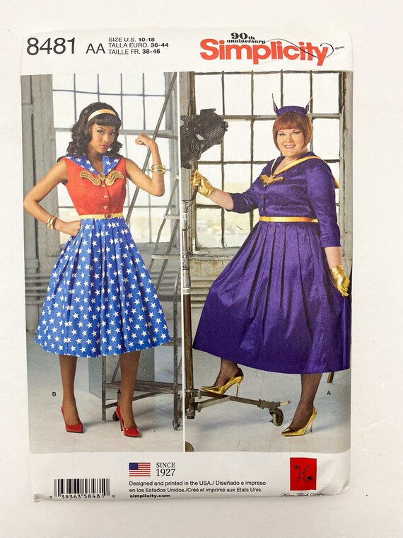 Simplicity 8481 Pin up Dress Super Hero Theme Costume Uncut - Etsy