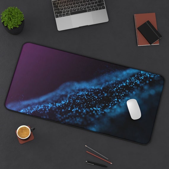 Purple Blue Abstract Glitter Desk Mat Cute Colorful Office - Etsy