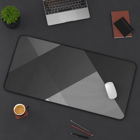 Monochrome Black White Abstract Desk Mat Geometric Neutral - Etsy