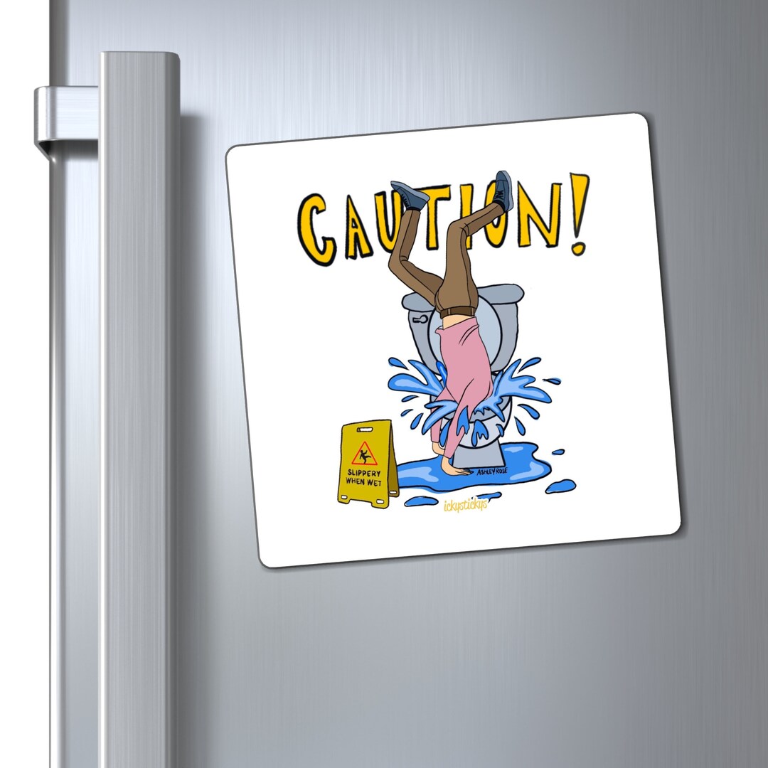 Caution Magnet Fun Toilet Humor Magnets Ickystickys - Etsy