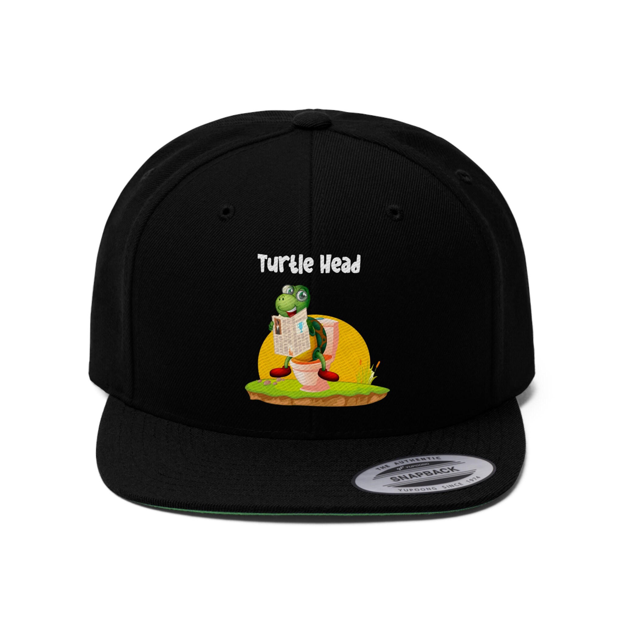 Snap Back Turtle Head Hat Turtle Newspaper Toilet Humor - Etsy