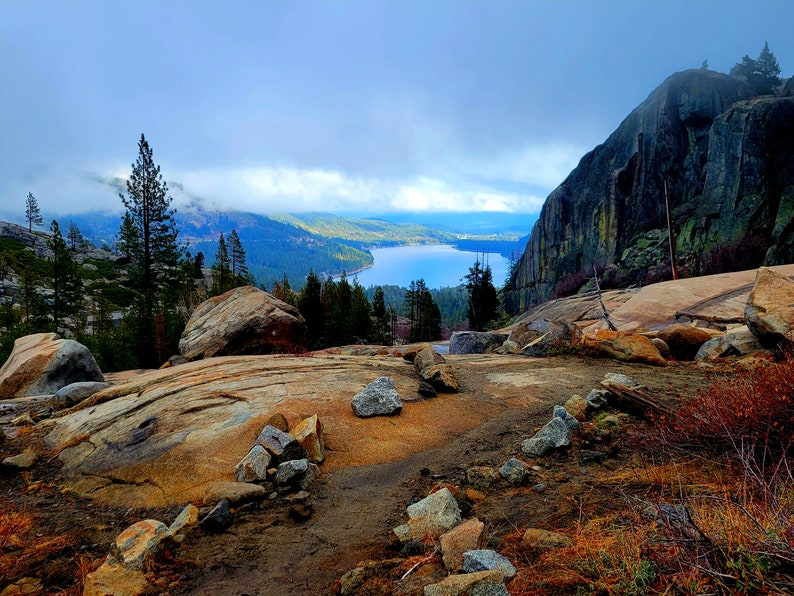 View of Donner Lake From the Summit of Old Donner's Pass-california ...