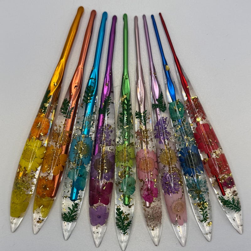 Resin Crochet Hook Set - Etsy