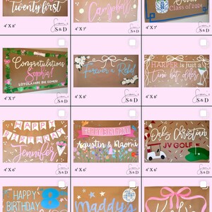 Painted Banner,kraft Paper Banner, Custom Hand Painted, Party Banner ...