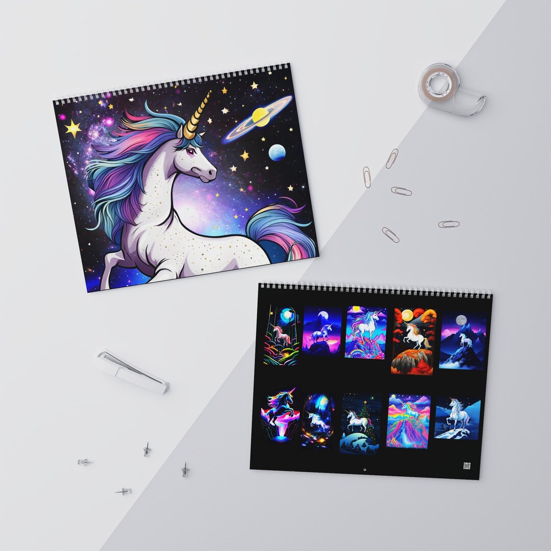 Unicorn Wall Calendars 2024 - Etsy