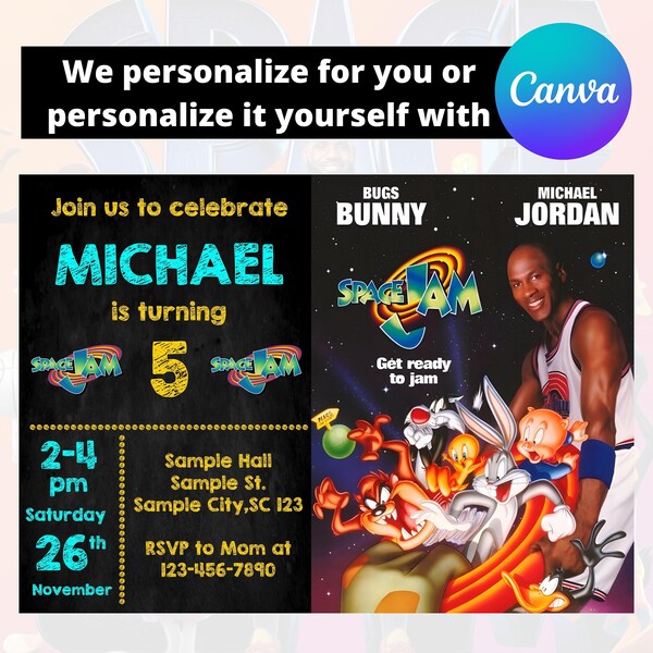 Space Jam 2 Invitation - Etsy