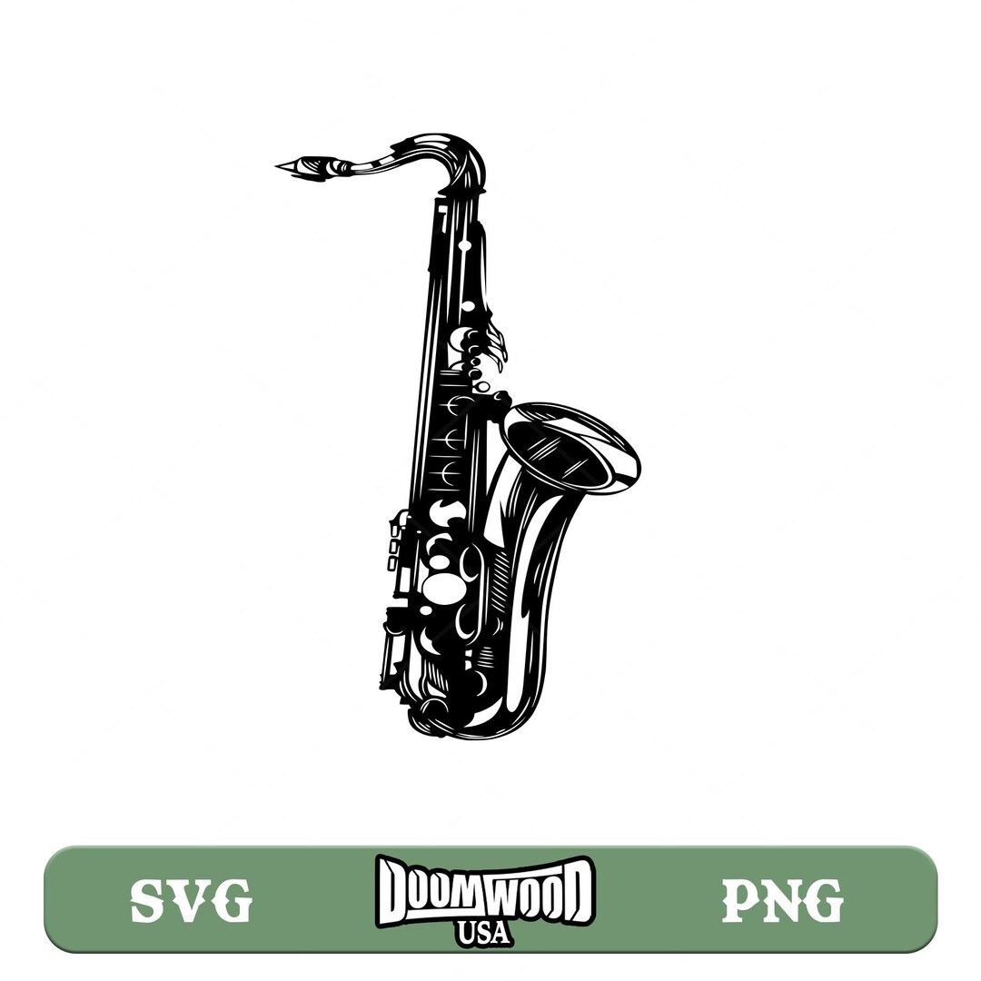 Saxophone Svg Png Polka Jazz Big Band Swing Svg Brass Instrument Svg ...