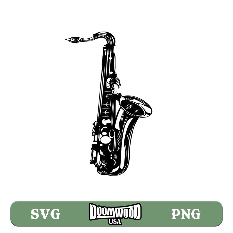 Saxophone Svg Png Polka Jazz Big Band Swing Svg Brass Instrument Svg ...