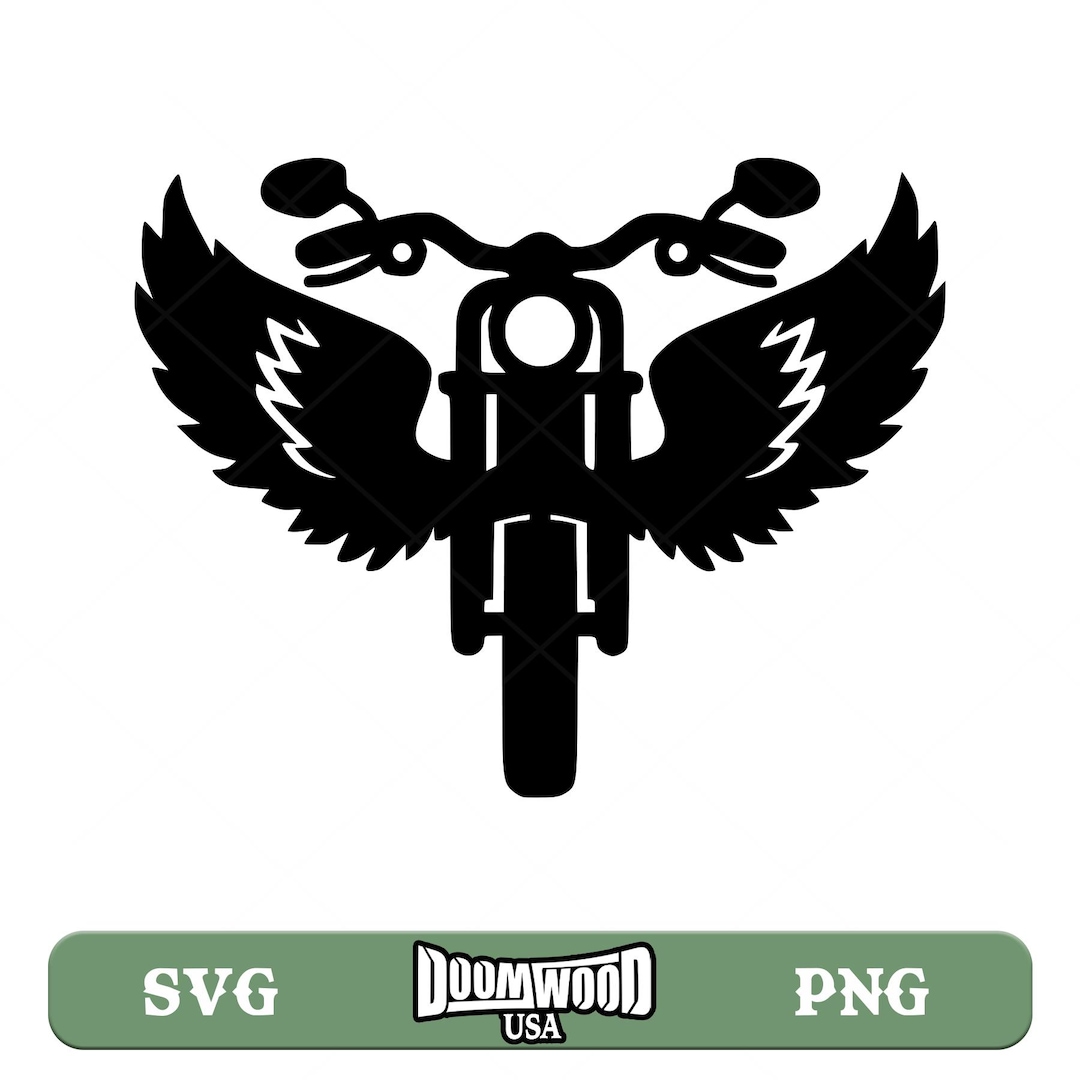 Motorcycle With Wings Svg Png - Etsy