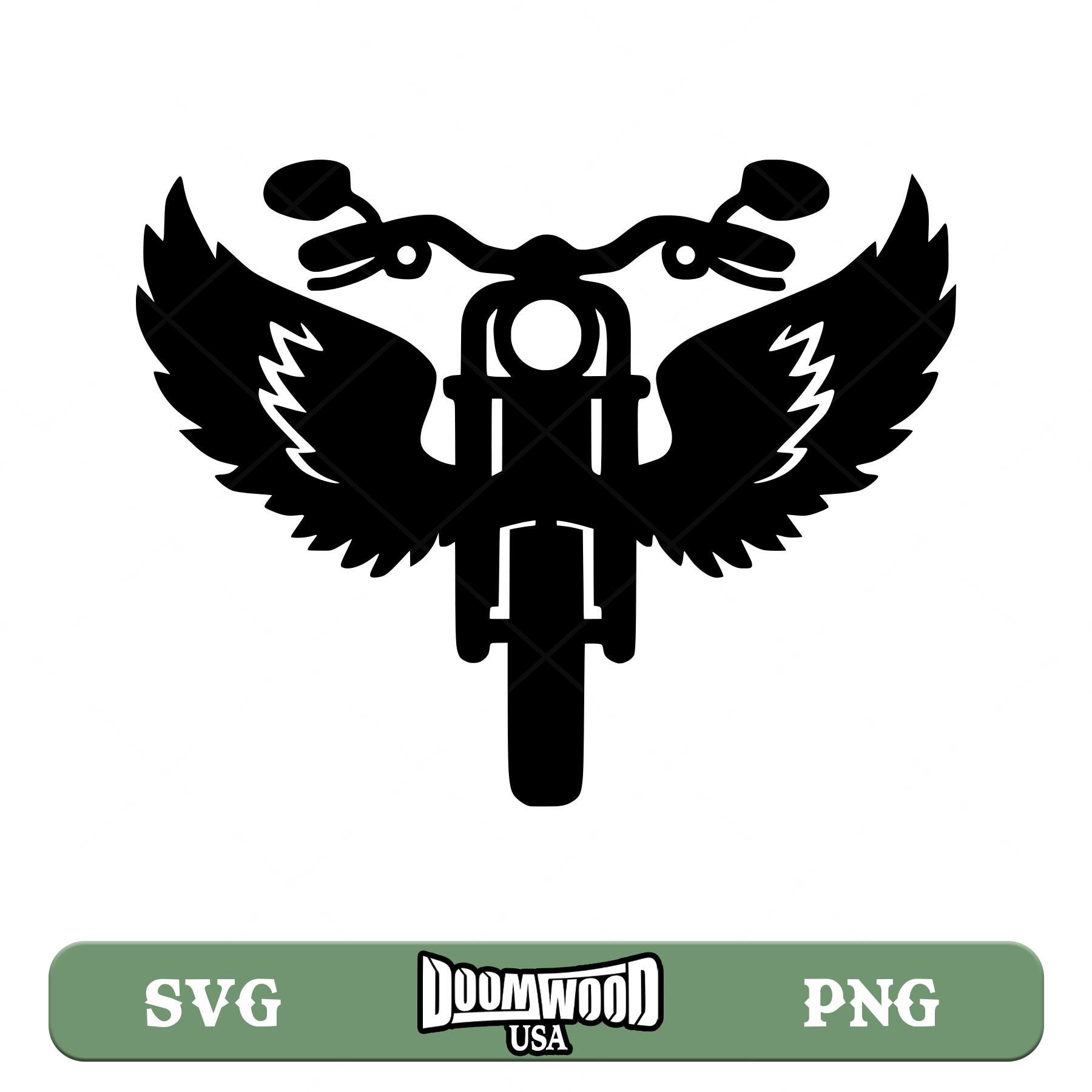 Motorcycle With Wings Svg Png - Etsy