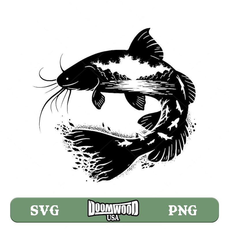 River Catfish Png Svg Fishing Fish Fisherman Svg - Etsy