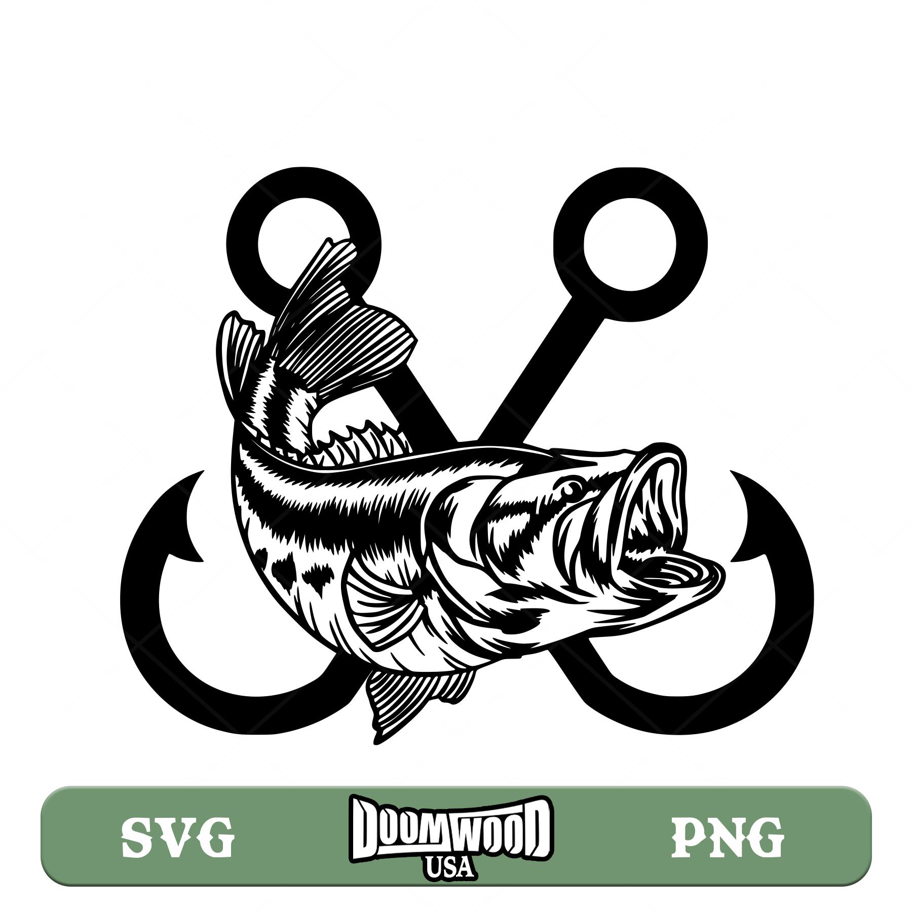 Bass Hook Svg Png Fishing Largemouth Smallmouth Bass Svg - Etsy