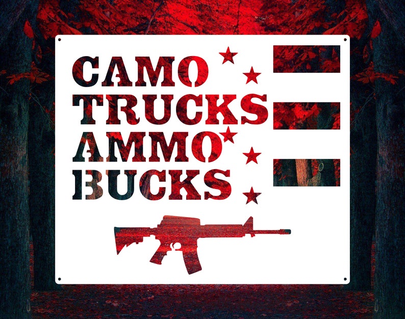 Camo Trucks Ammo Bucks Flag SVG DXF PNG - Etsy