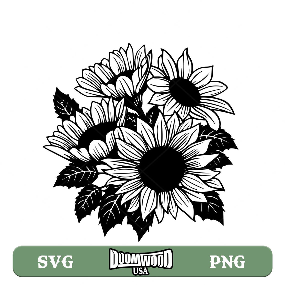 Sunflower Cluster Svg Png - Etsy