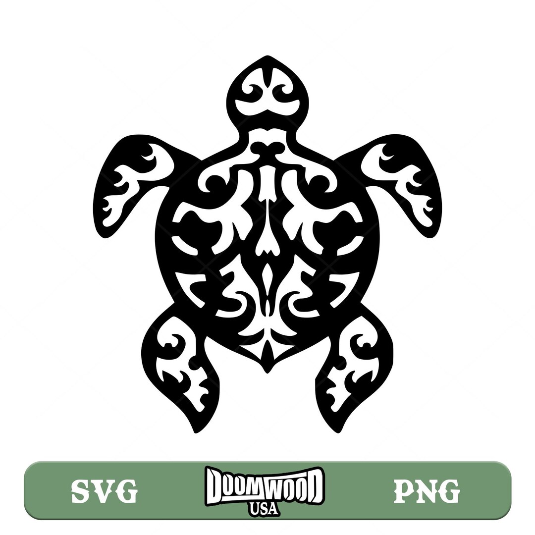 Tribal Turtle Svg Png - Etsy